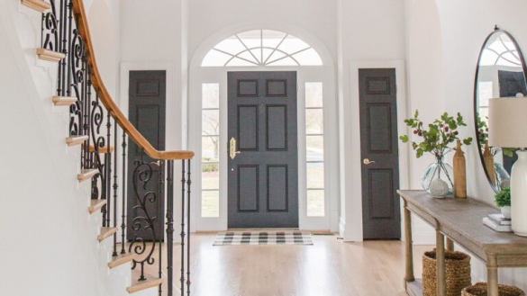 20 Bold Black Doors with White Trim to Make a Style Statement - DormyHome